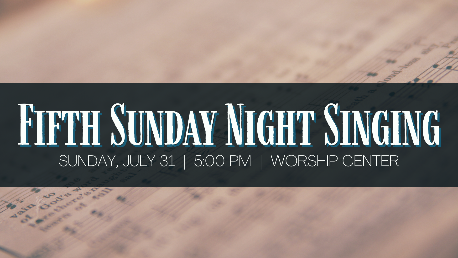 Fifth Sunday Night Singing