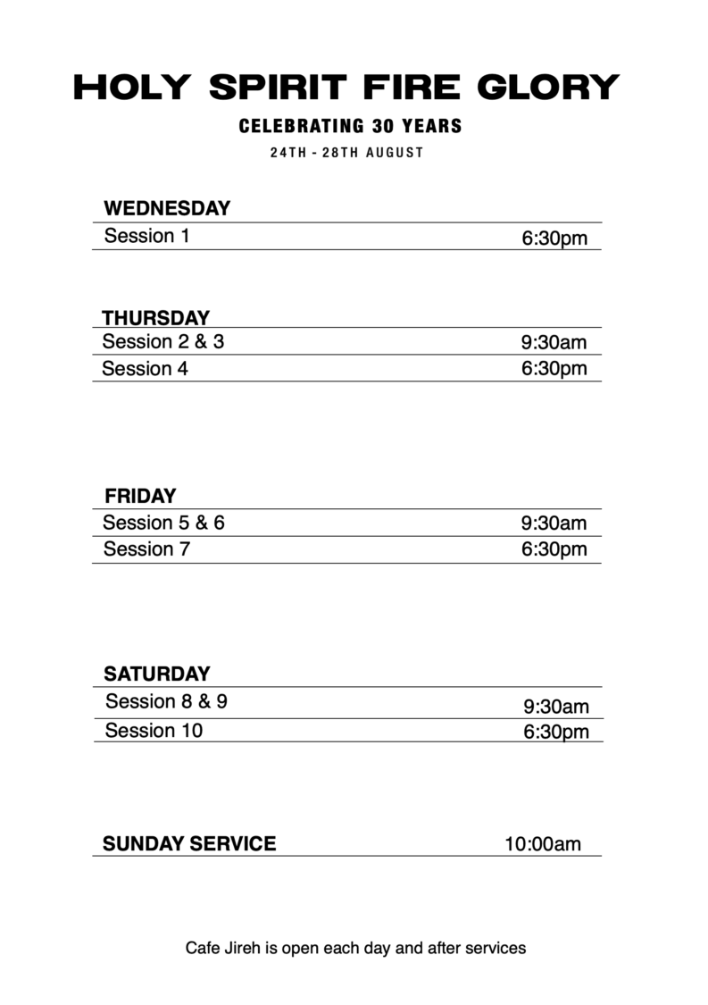 Holy Spirit, Fire & Glory Conference | Celebration Centre