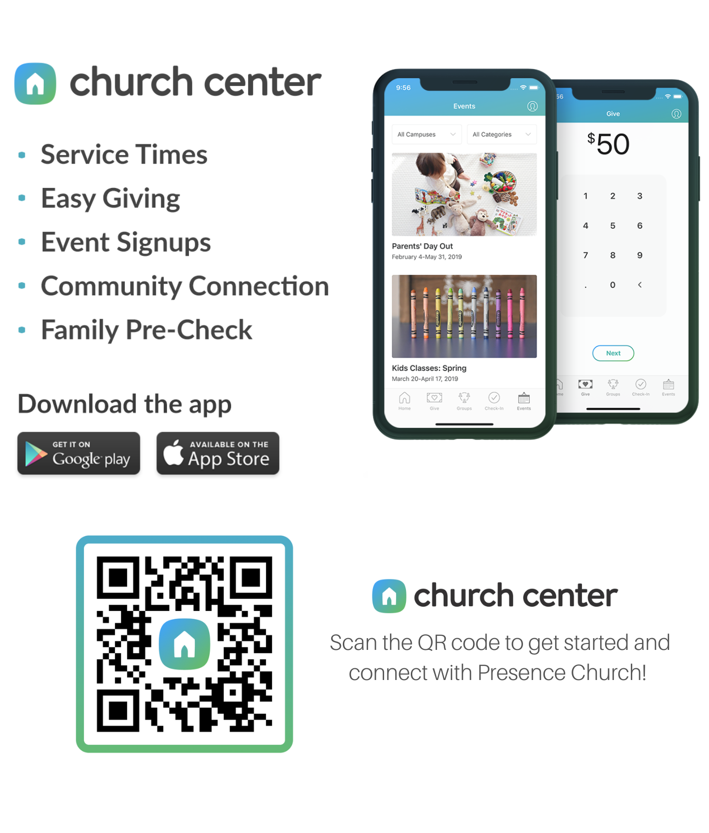 Download the Church Center App | Presence Church