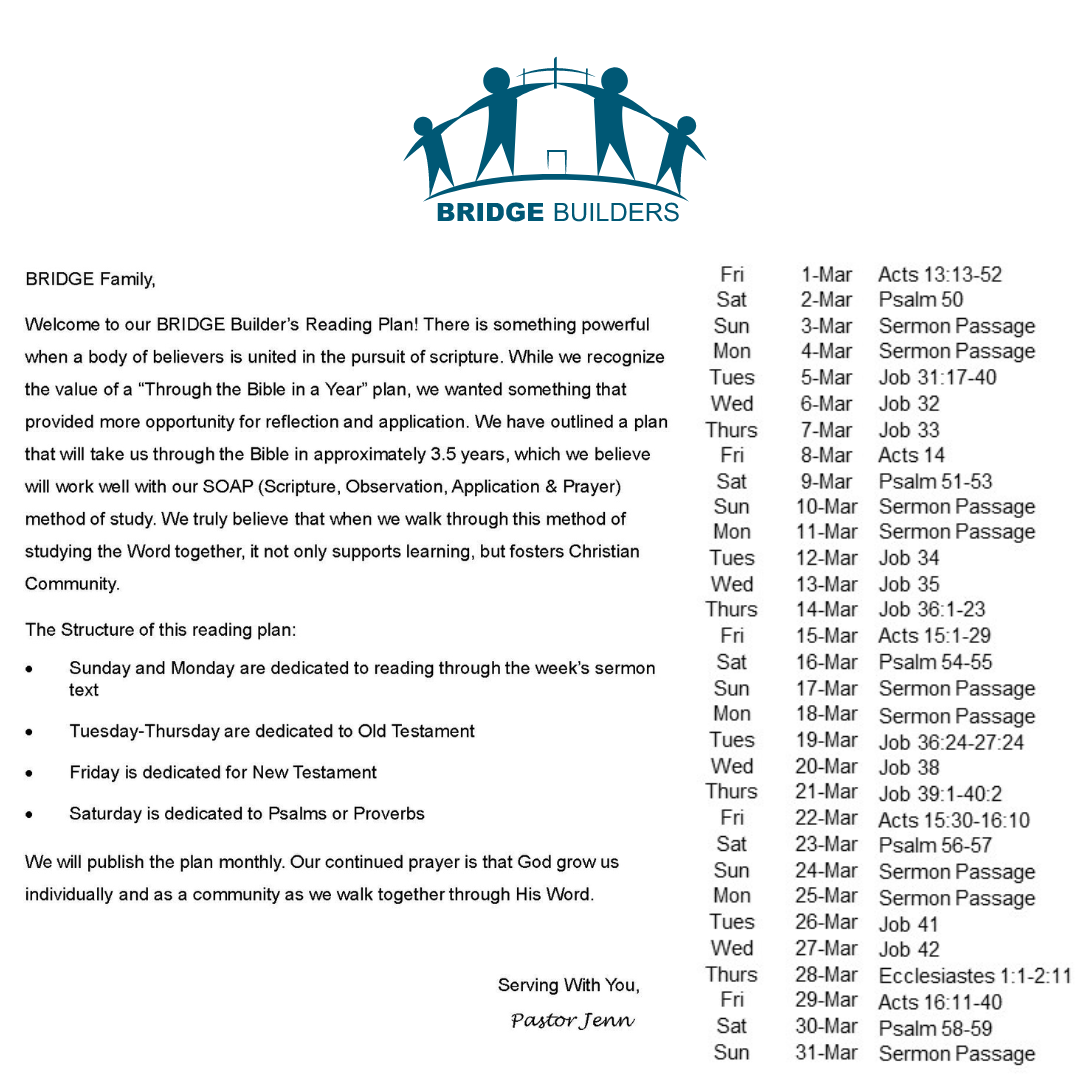 BRIDGE Builders | BRIDGE Church