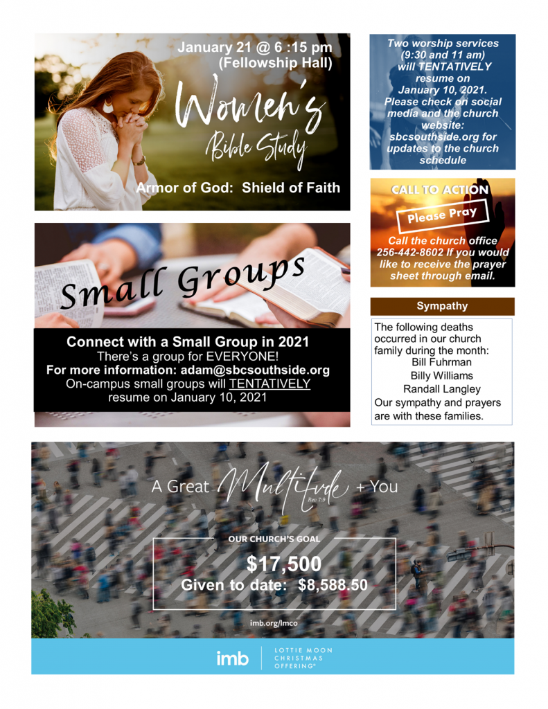 January 2021 Newsletter | Southside Baptist Church
