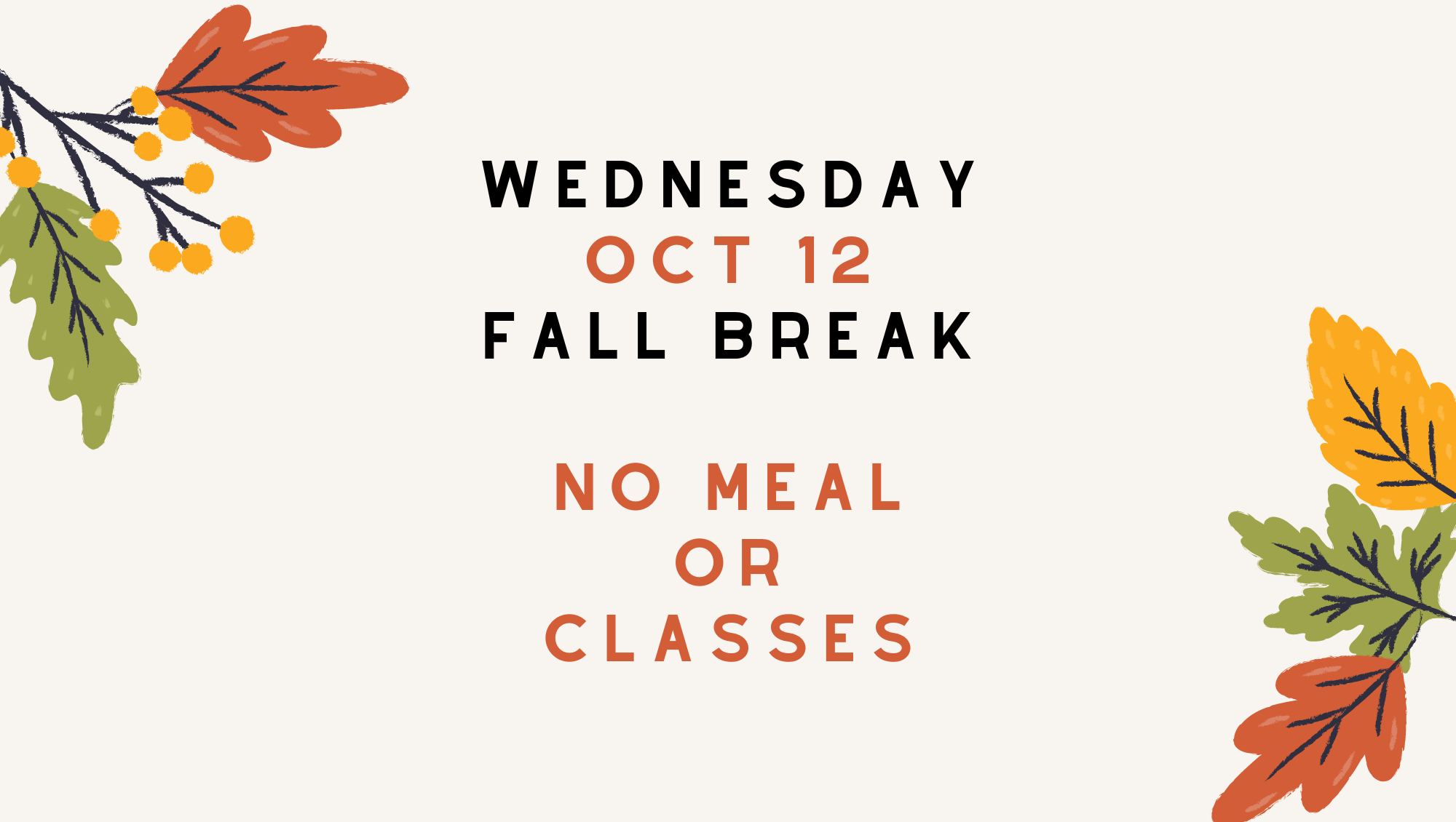 Wednesday Meal and Classes Canceled | Harpeth Hills