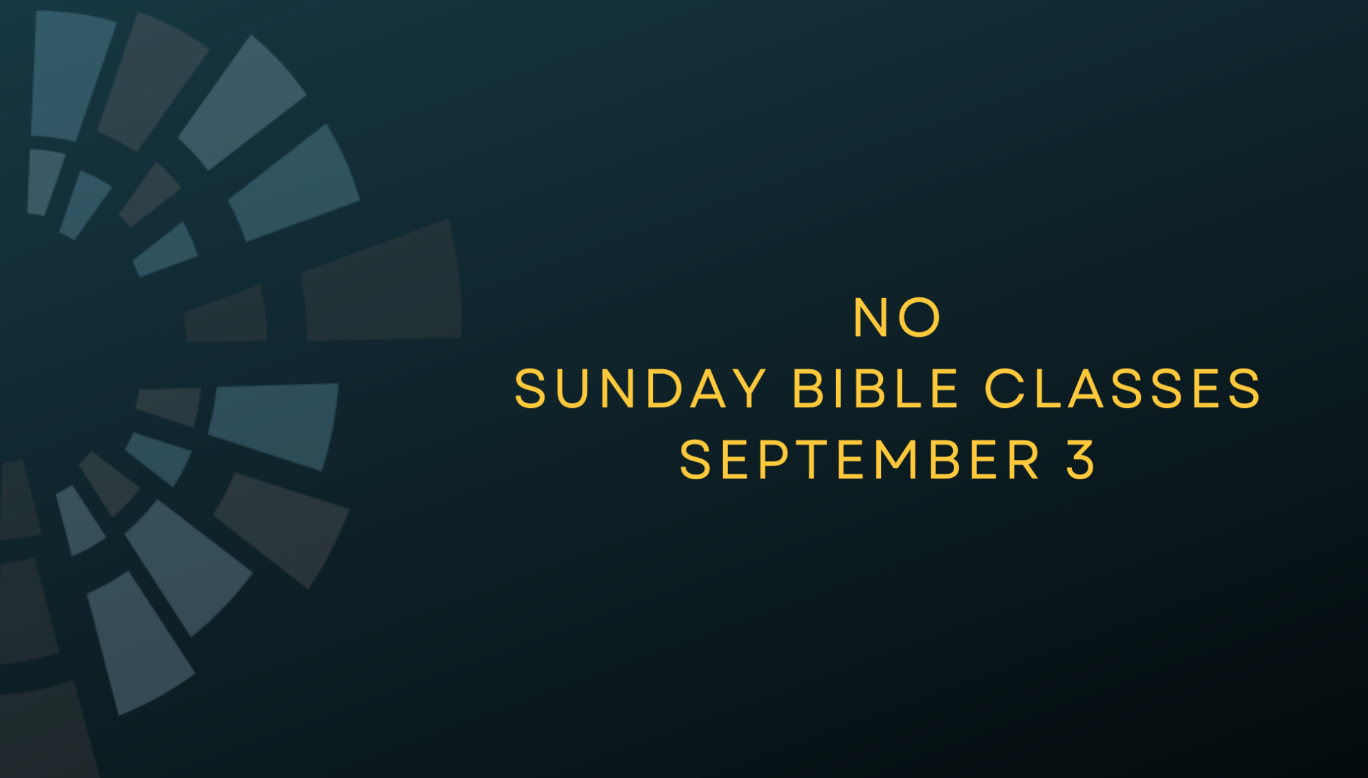 No Sunday Classes September 3 | Harpeth Hills