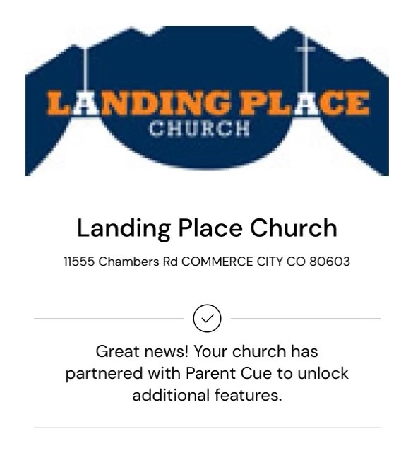 Parent Cue | Landing Place Church