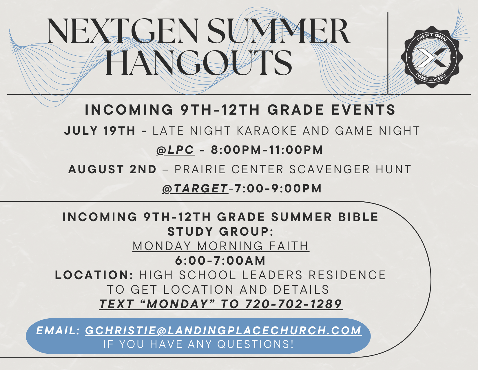 NextGen | Landing Place Church