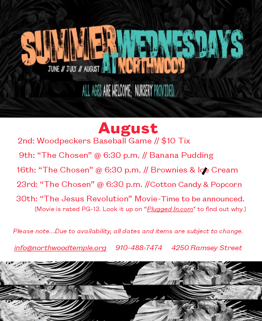 Summer Wednesday Nites @ Northwood | Northwood Temple
