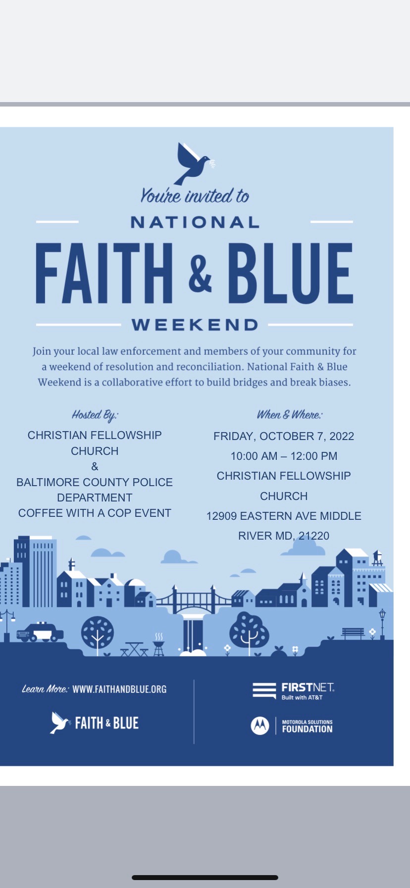 National Faith and Blue Weekend | Christian Fellowship Church