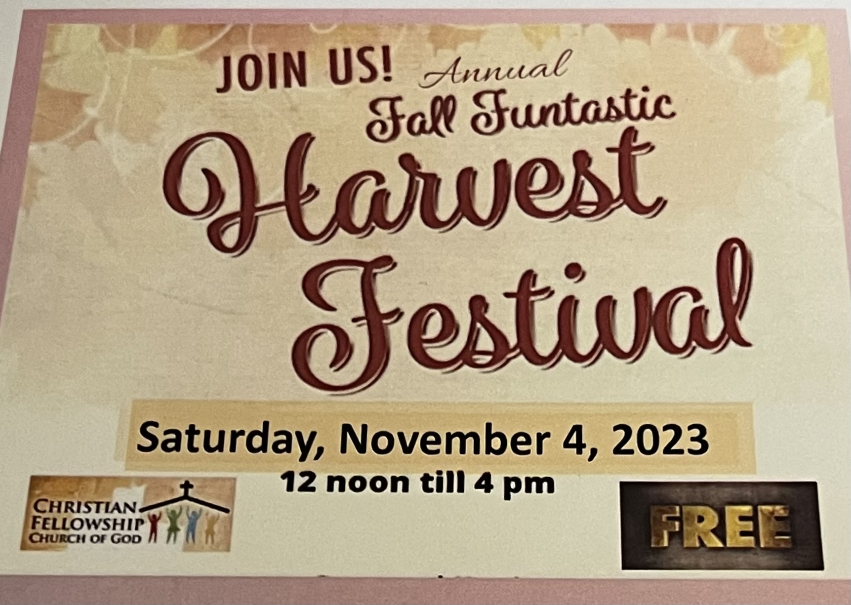 Harvest Festival | Christian Fellowship Church