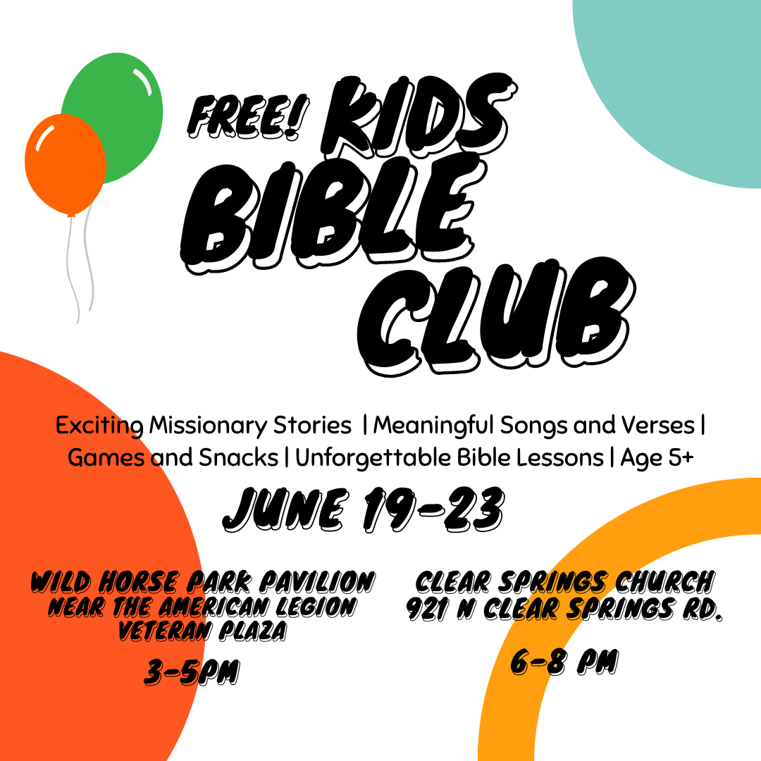 Kids Bible Club | Clear Springs Church