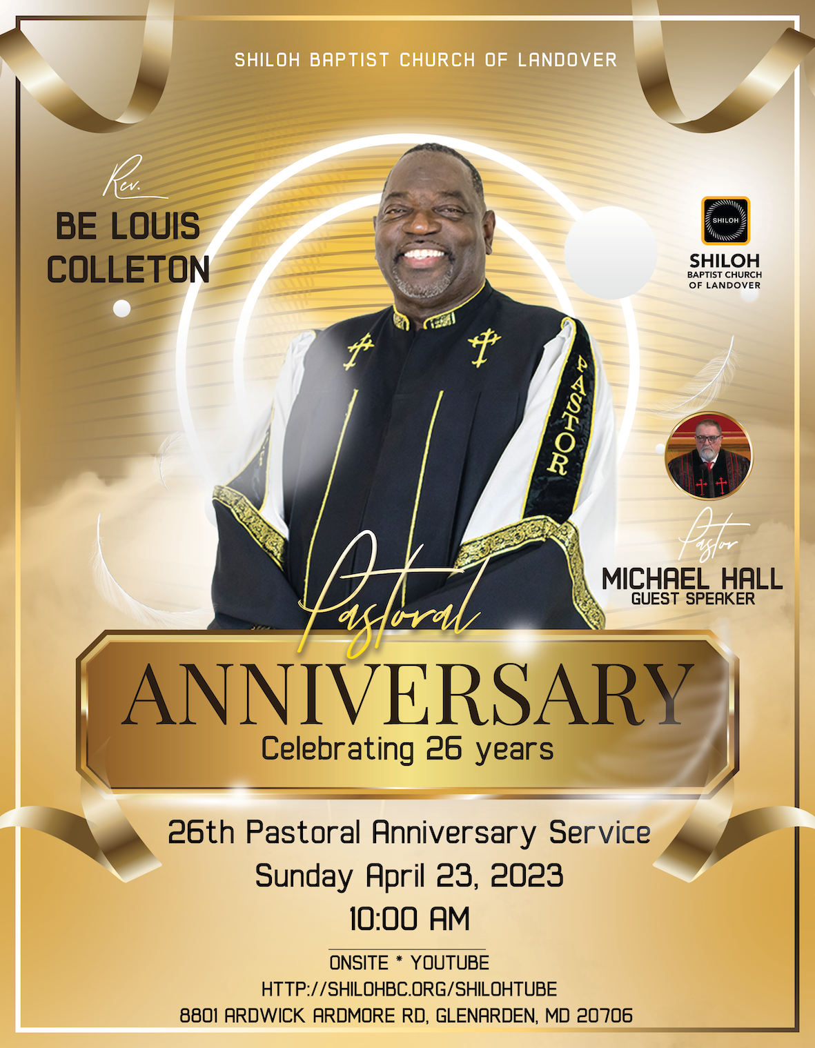 REV. BE LOUIS COLLETON'S 26TH PASTORAL ANNIVERSARY SERVICE