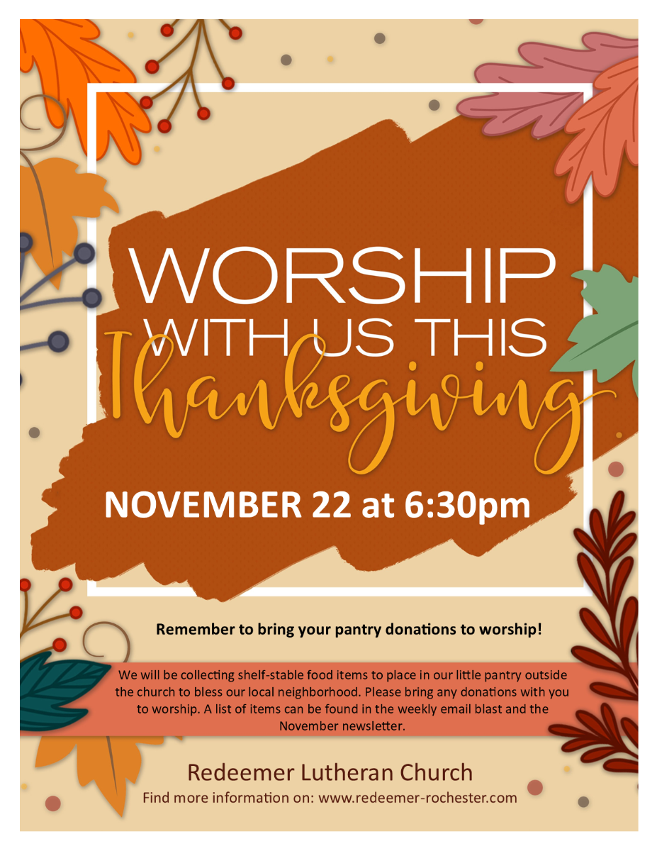 Thanksgiving Worship Service | Redeemer