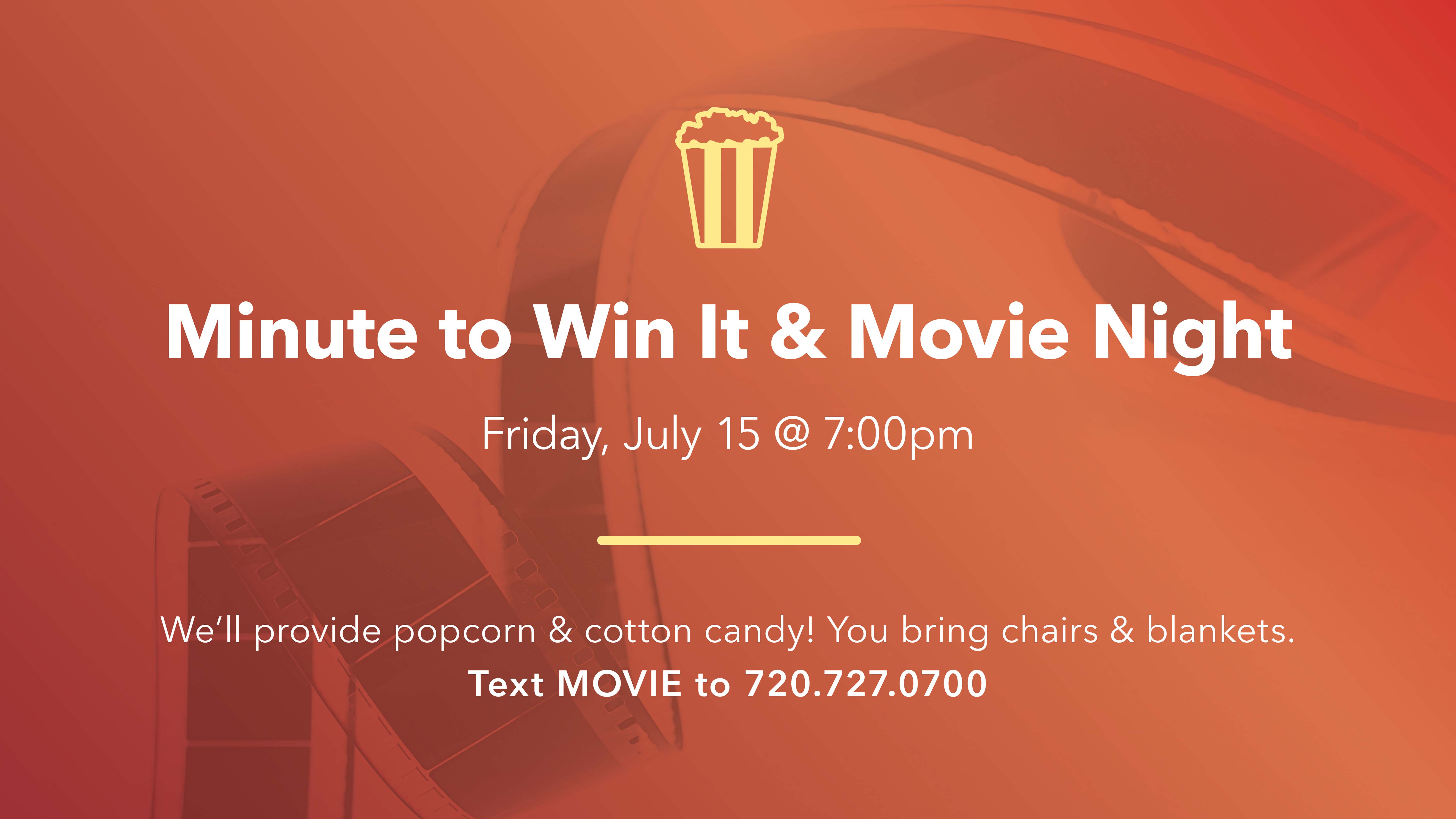 CANCELED – Minute to Win It & Movie Night | Ken Caryl Church