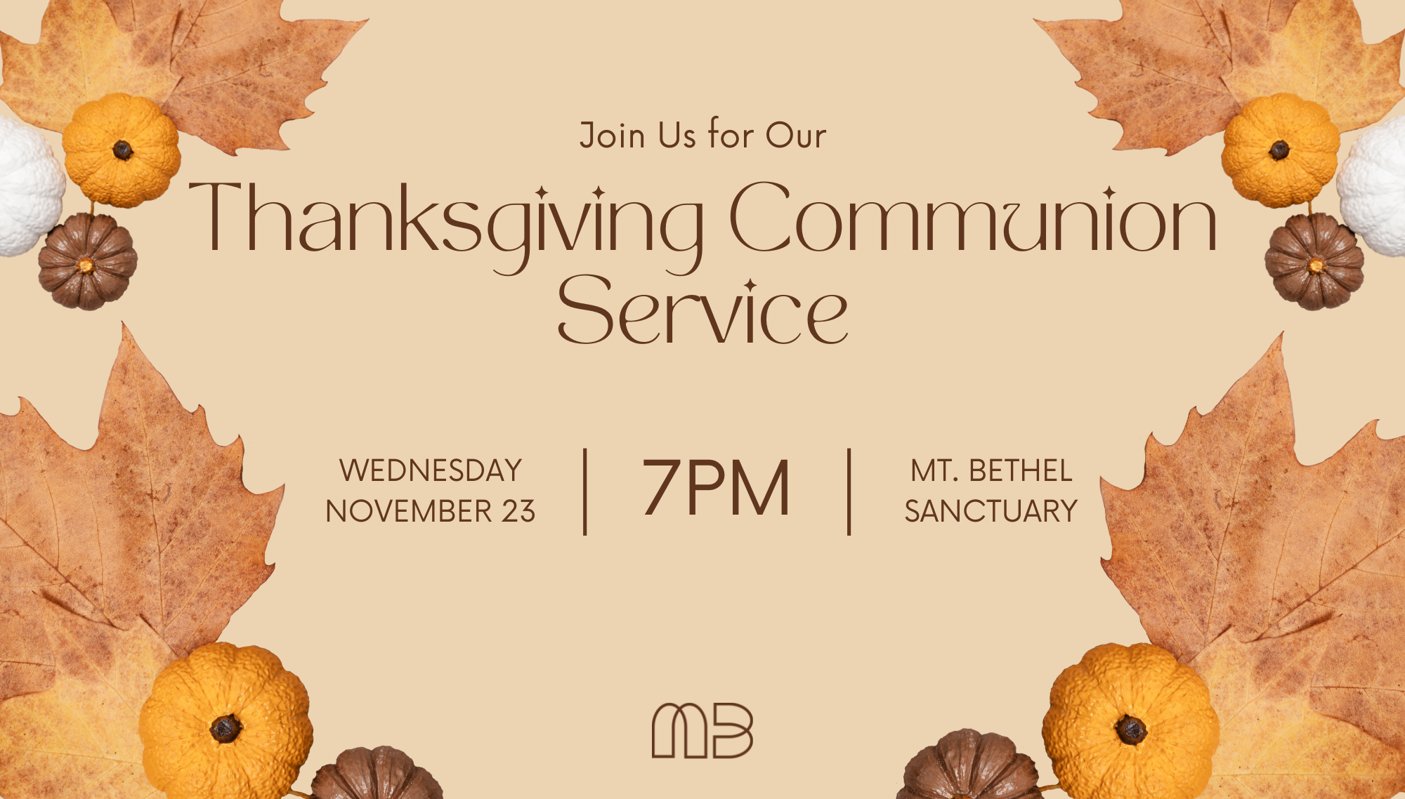 Thanksgiving Communion Service