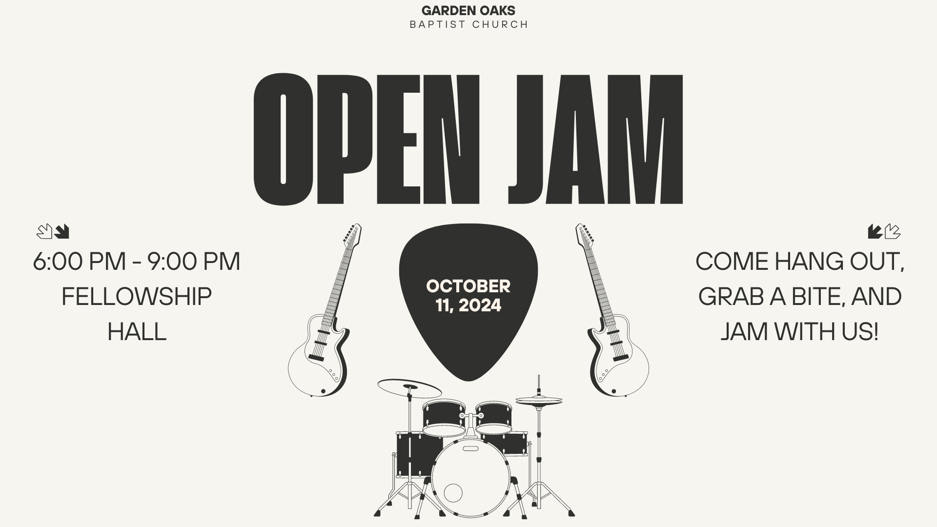 Open Jam Garden Oaks Baptist Church Open Jam Garden Oaks Baptist Church