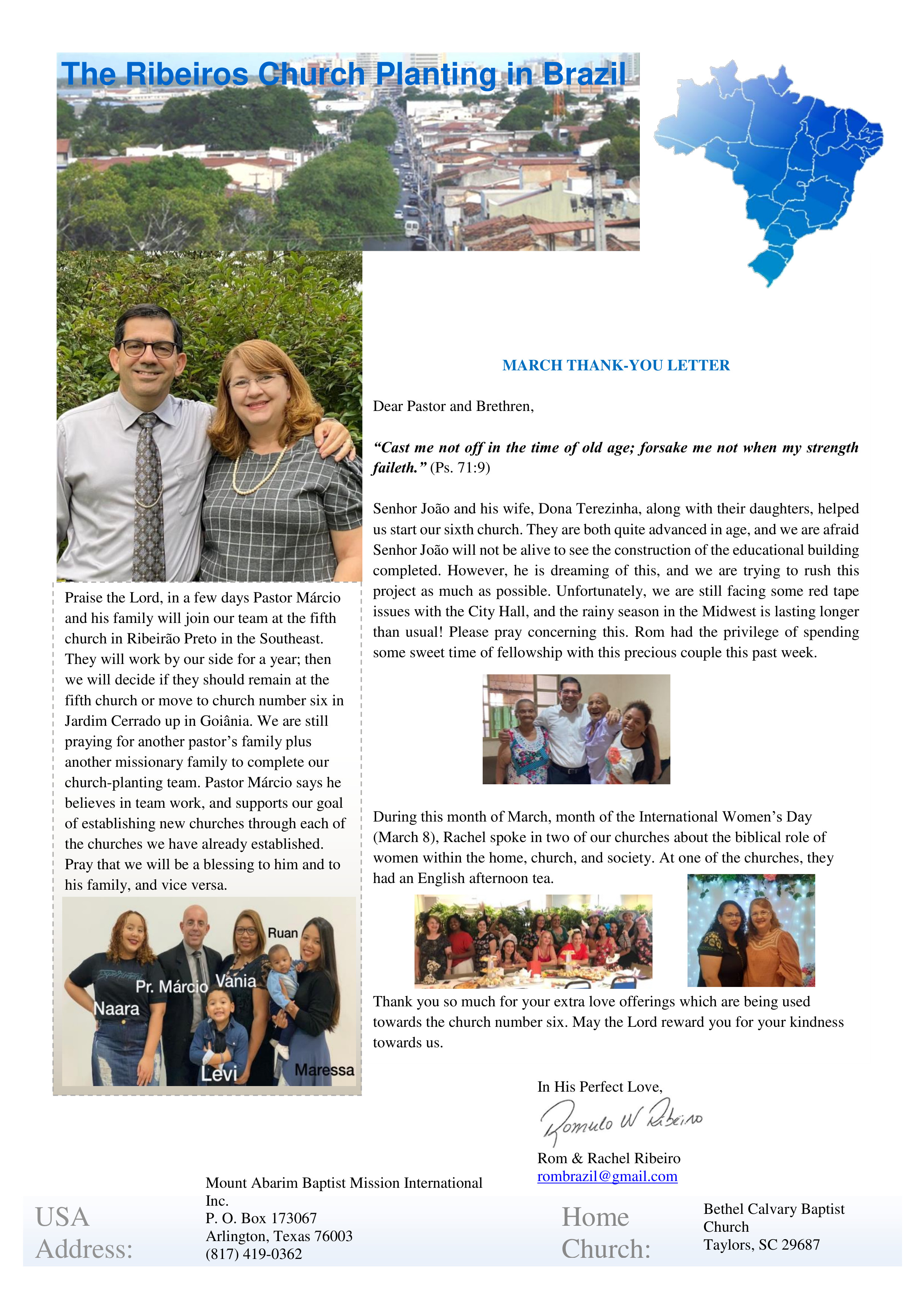 Our Missionaries | Bethlehem Baptist Church