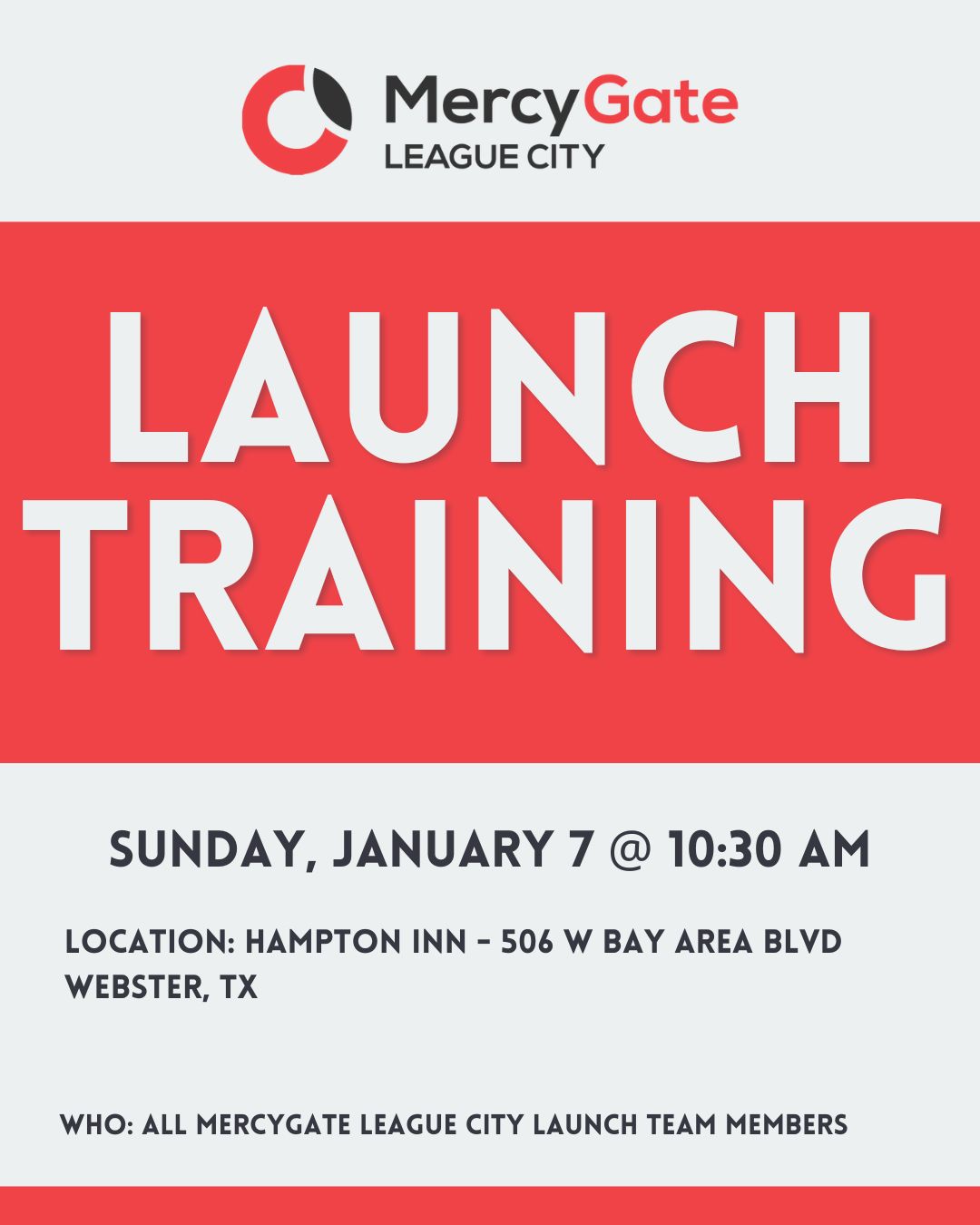 Launch Team Training! | MercyGate Church