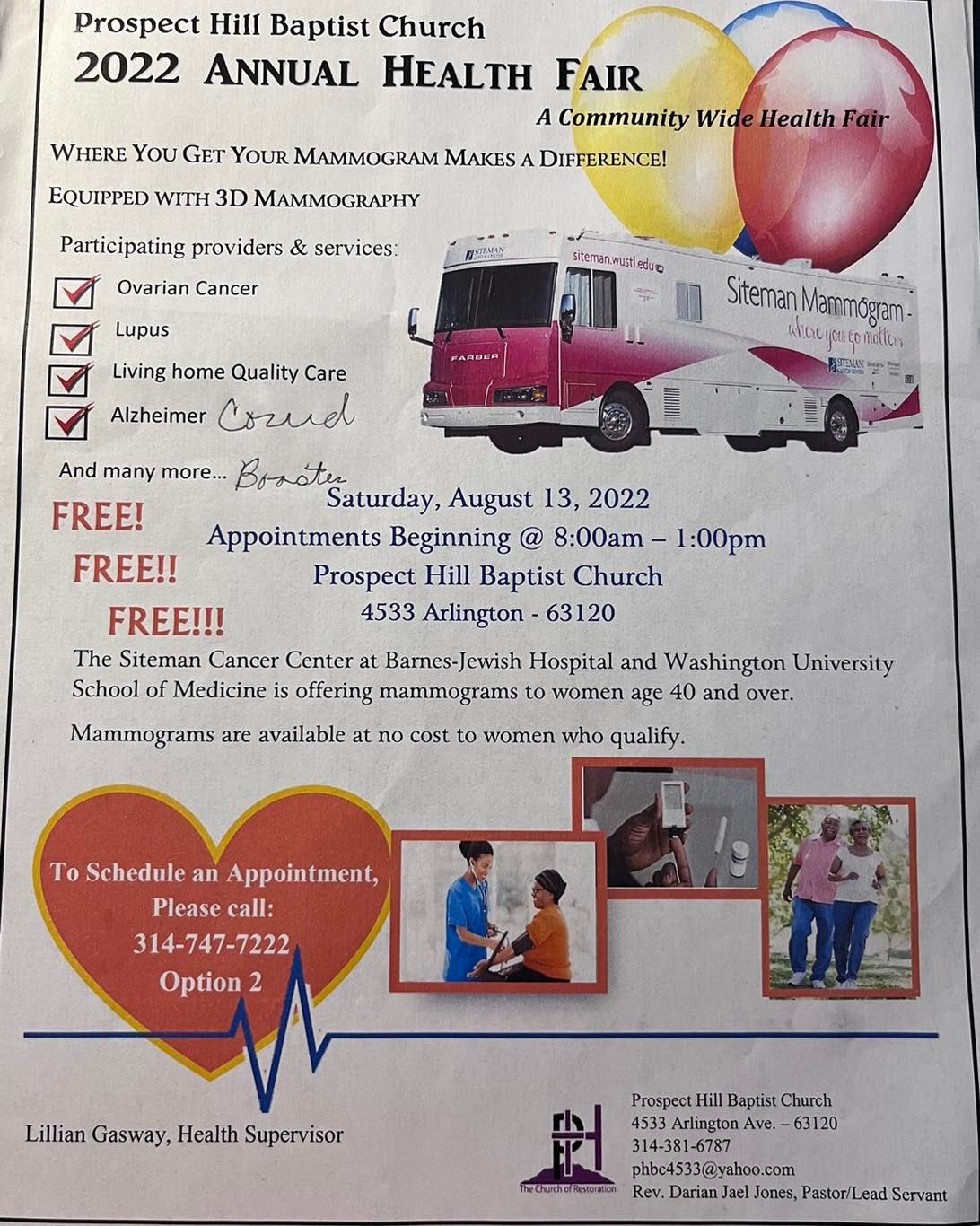 2022 Annual Health Fair | Prospect Hill Church