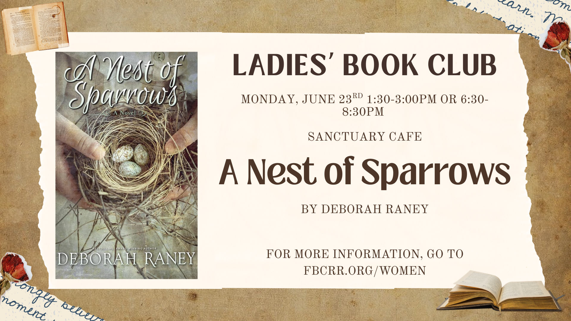 Daytime Ladies’ Christian Fiction Book Club | First Baptist Church ...