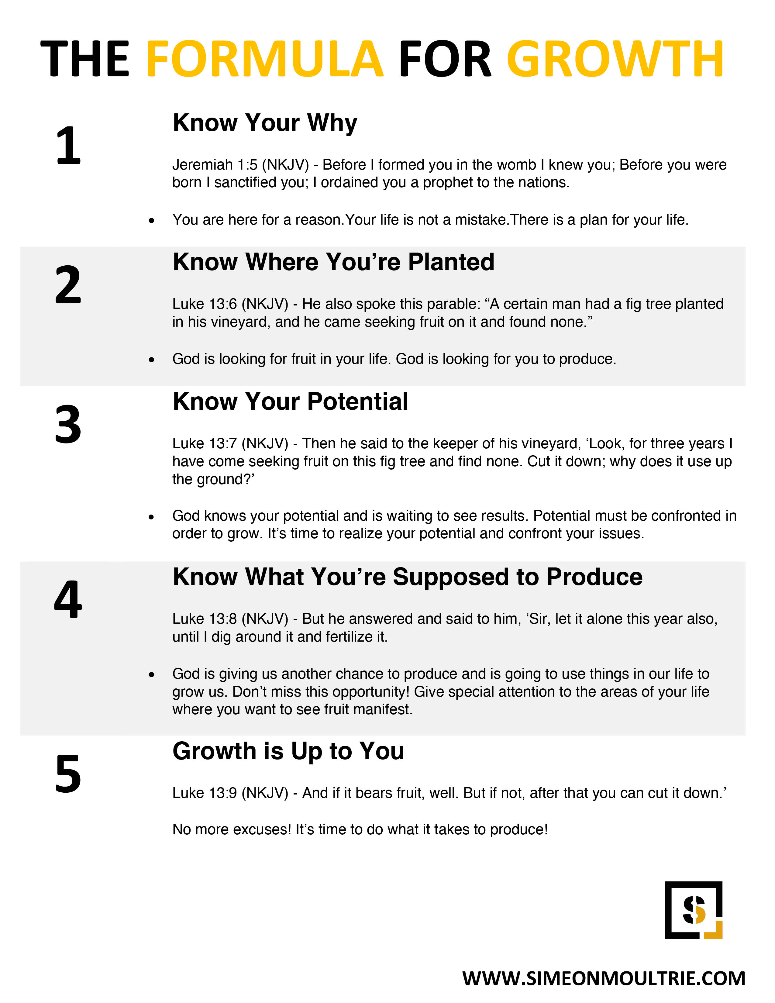 The Formula For Growth