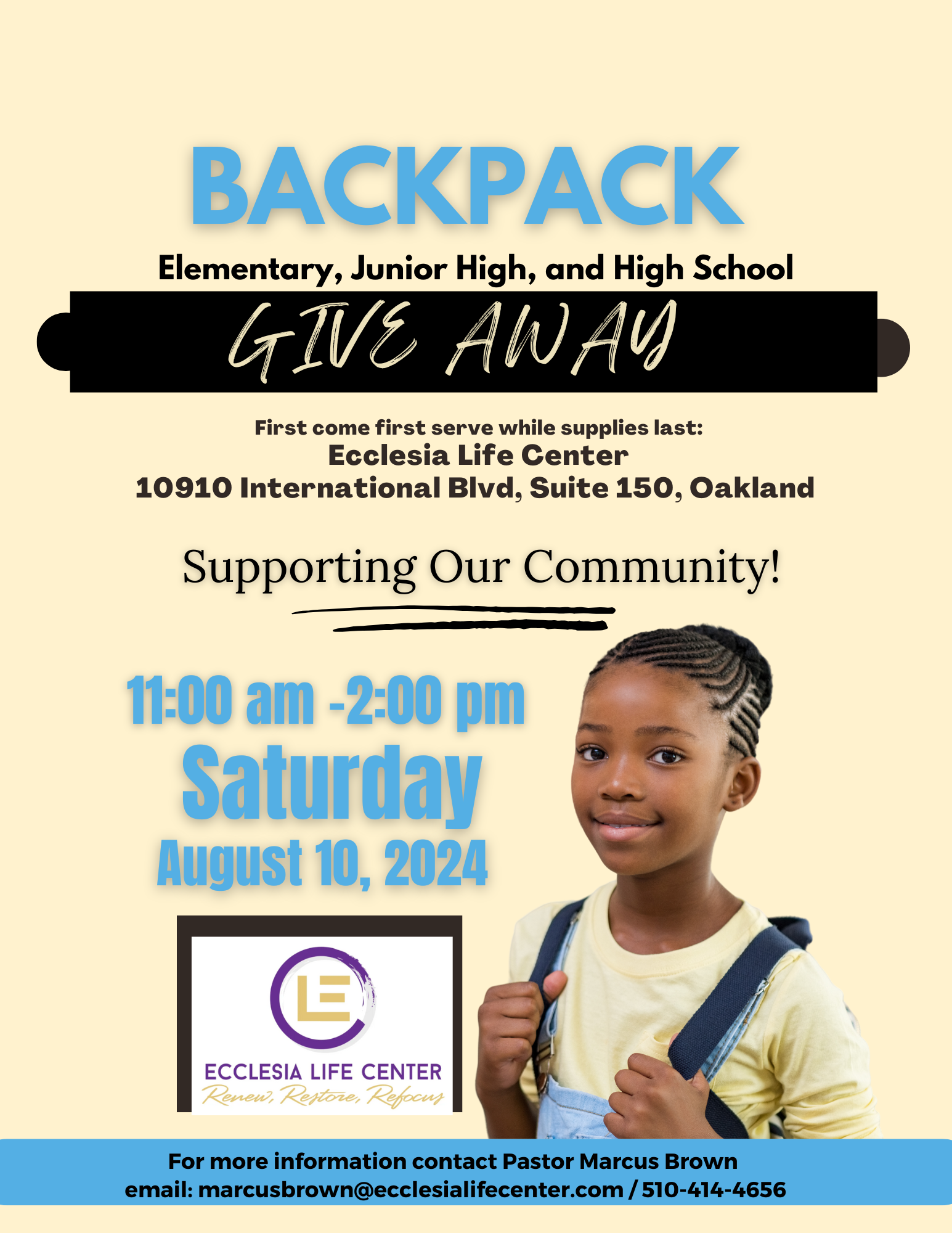 Annual Backpack Giveaway and Community Day | Christ The King ...