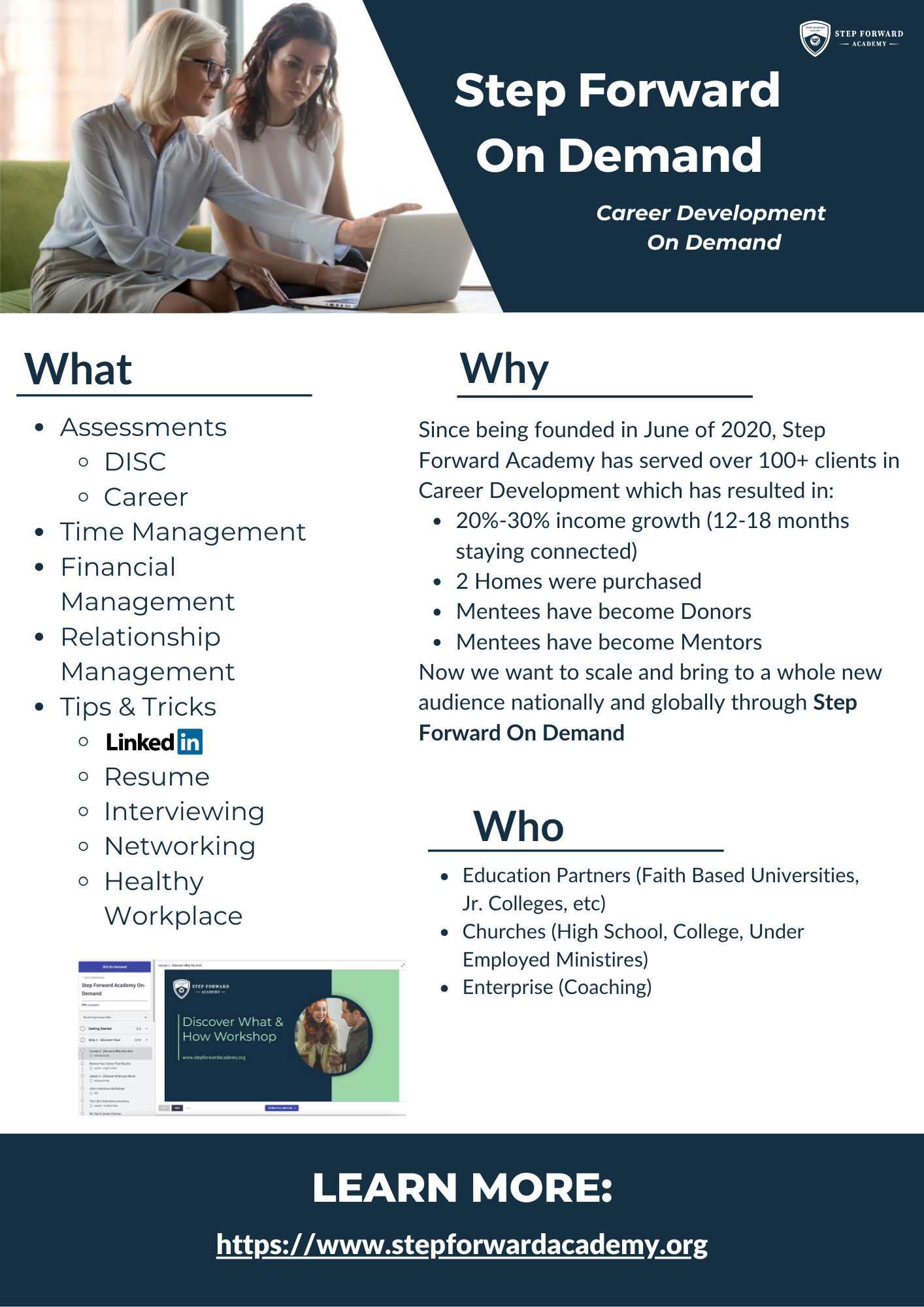 On Demand Page 1 | Step Forward Academy