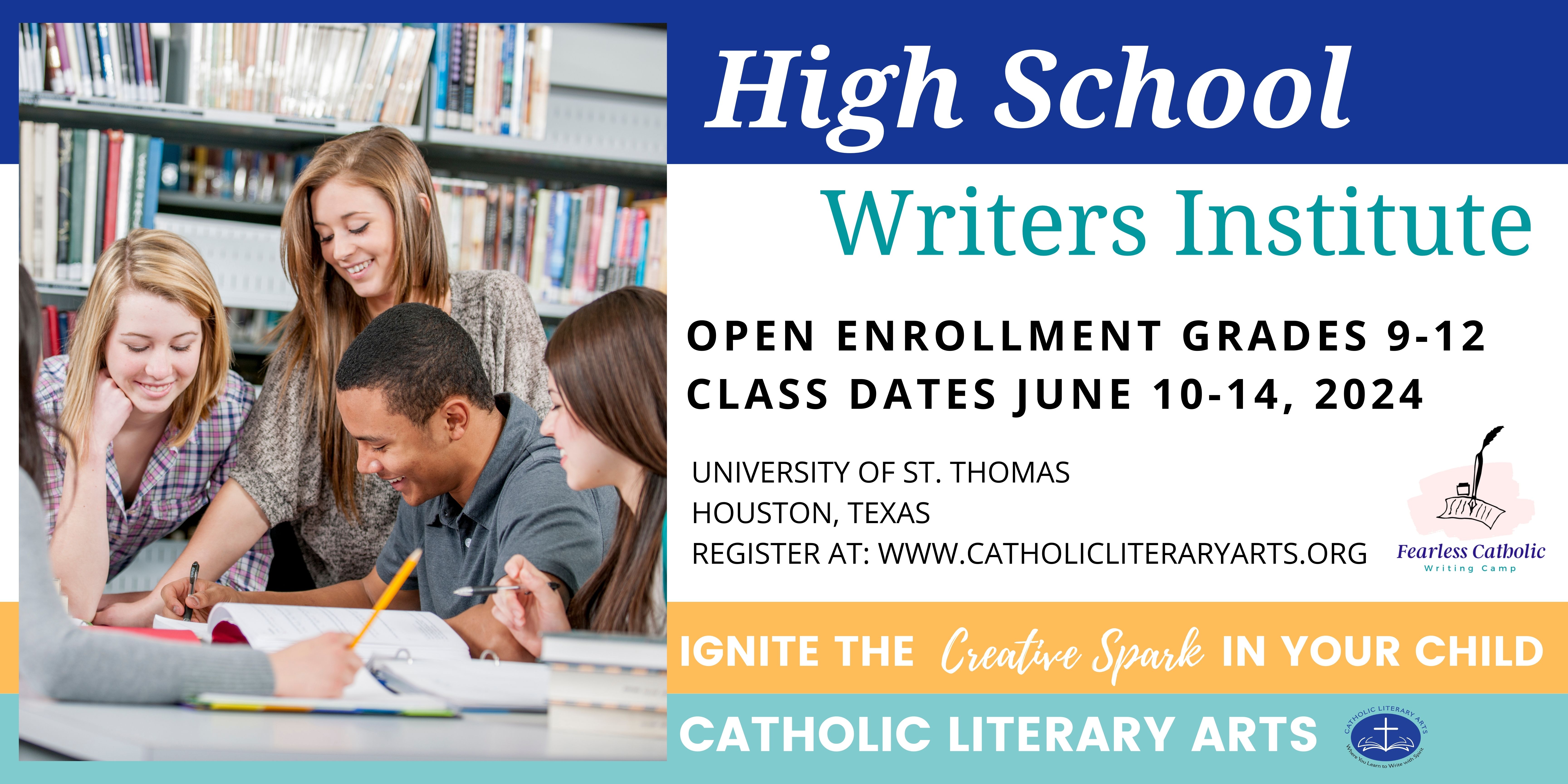 9th-12th Grade High School Writers Institute | Prince of Peace Catholic ...