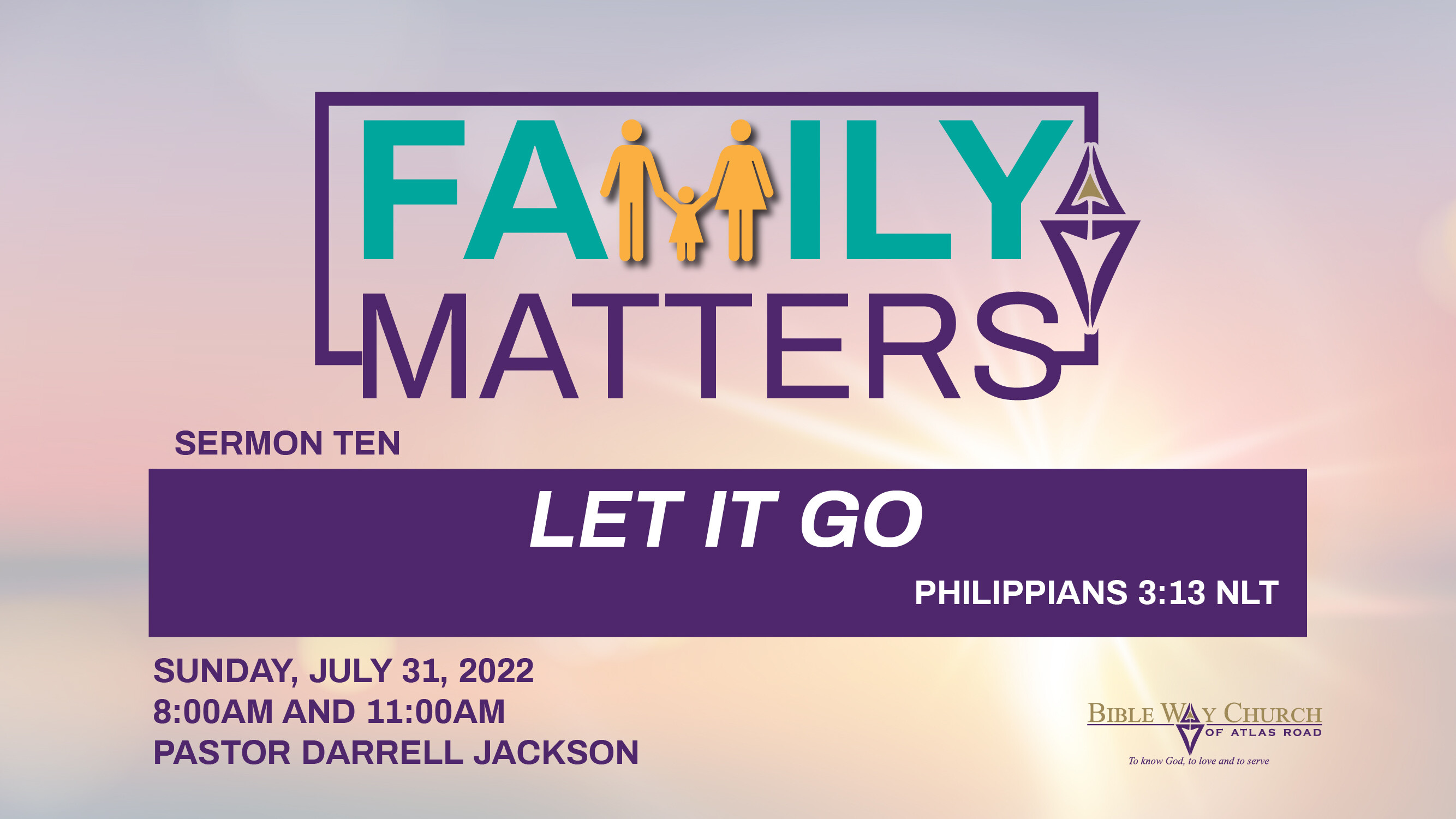 | Sermon Series – Family Matters | Sermon Ten – Let It Go: (Audio ...