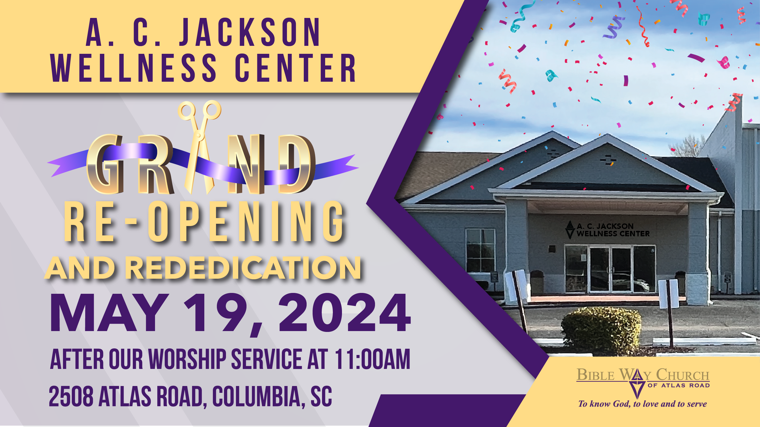 Grand Re-opening and Rededication of the A. C. Jackson Wellness Center ...