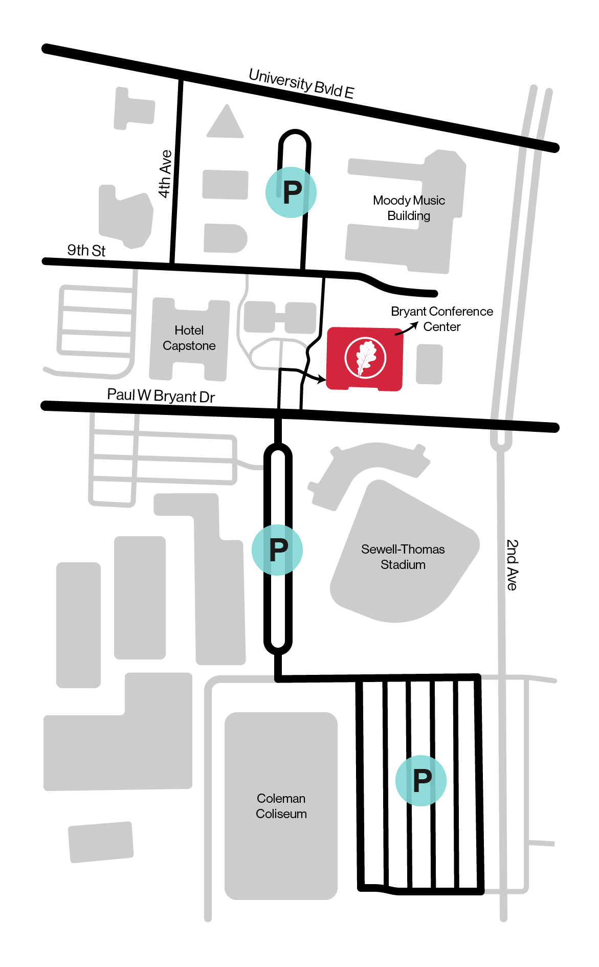 Parking Map | Church at the Oaks
