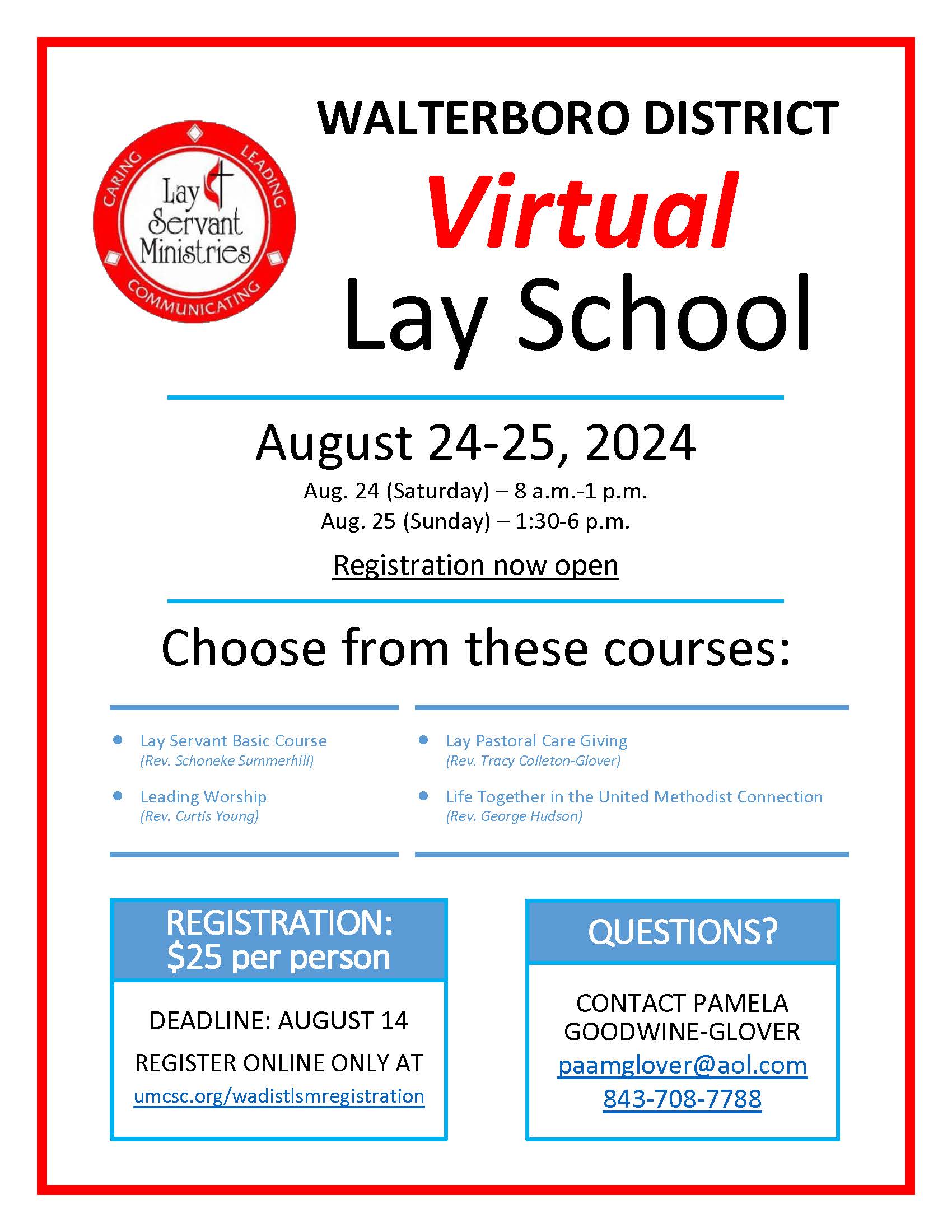 Walterboro District Lay School | Church Of The Palms