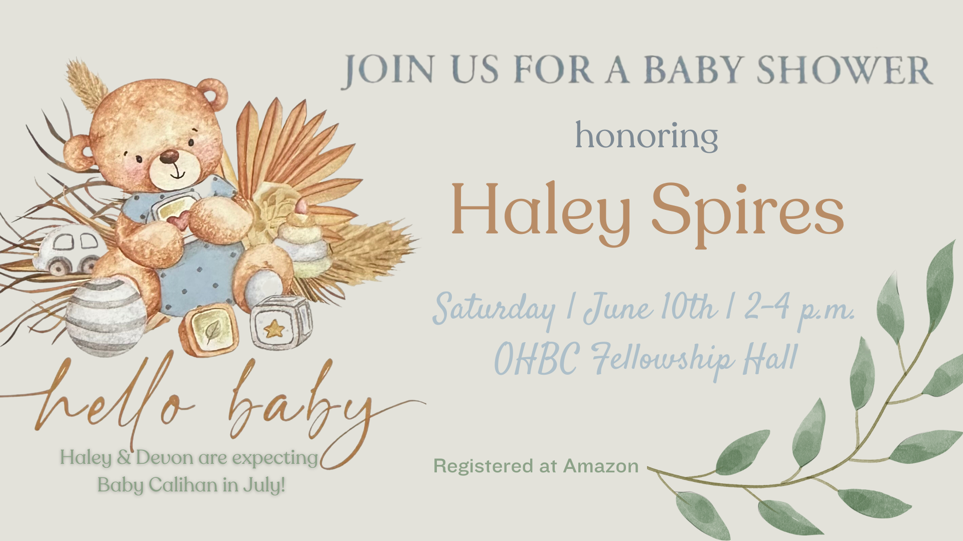 Baby Shower for Haley Spires | Oakland Heights Baptist Church