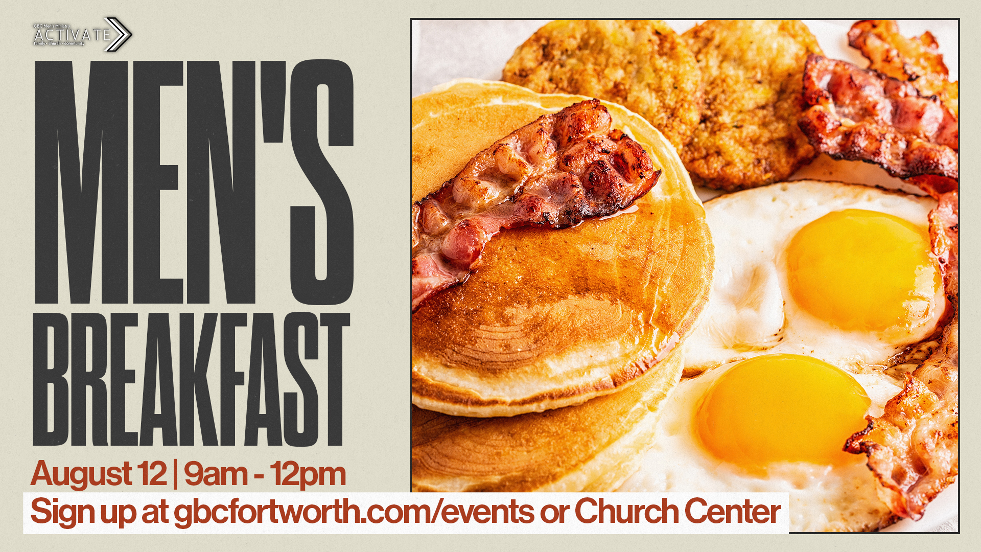 Activate Men’s Ministry Breakfast | Grace Baptist Church